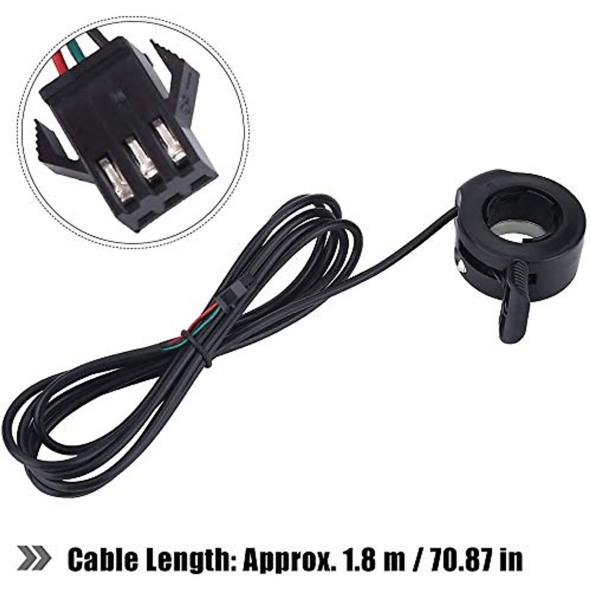 GLOGLOW E-Bike Scooter Speed Control 3 Wires Thumb Throttle for Left/Right Handle