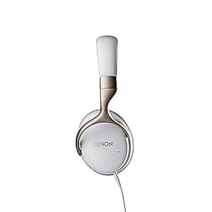 Denon AH-GC25NC Premium Wired Noise-Cancelling Headphones - Hi-Res Audio Quality | Up to 30 Hours of Noise Cancellation | Designed for Comfort | Battery-Saving Auto-Standby Mode | White
