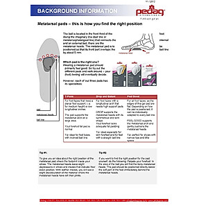Pedag Drop | German Made | Metatarsal Pads | Anatomically Correct | Metatarsal Arch Support | Vegetable Tan Leather | Self Adhesive | White | Size X-Large, Fits EU 44-46 / US Men 11-13 | 1 Pairs