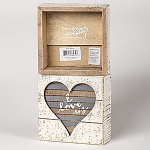 Primitives by Kathy Hand-Lettered Slat Box Sign, I Love Us