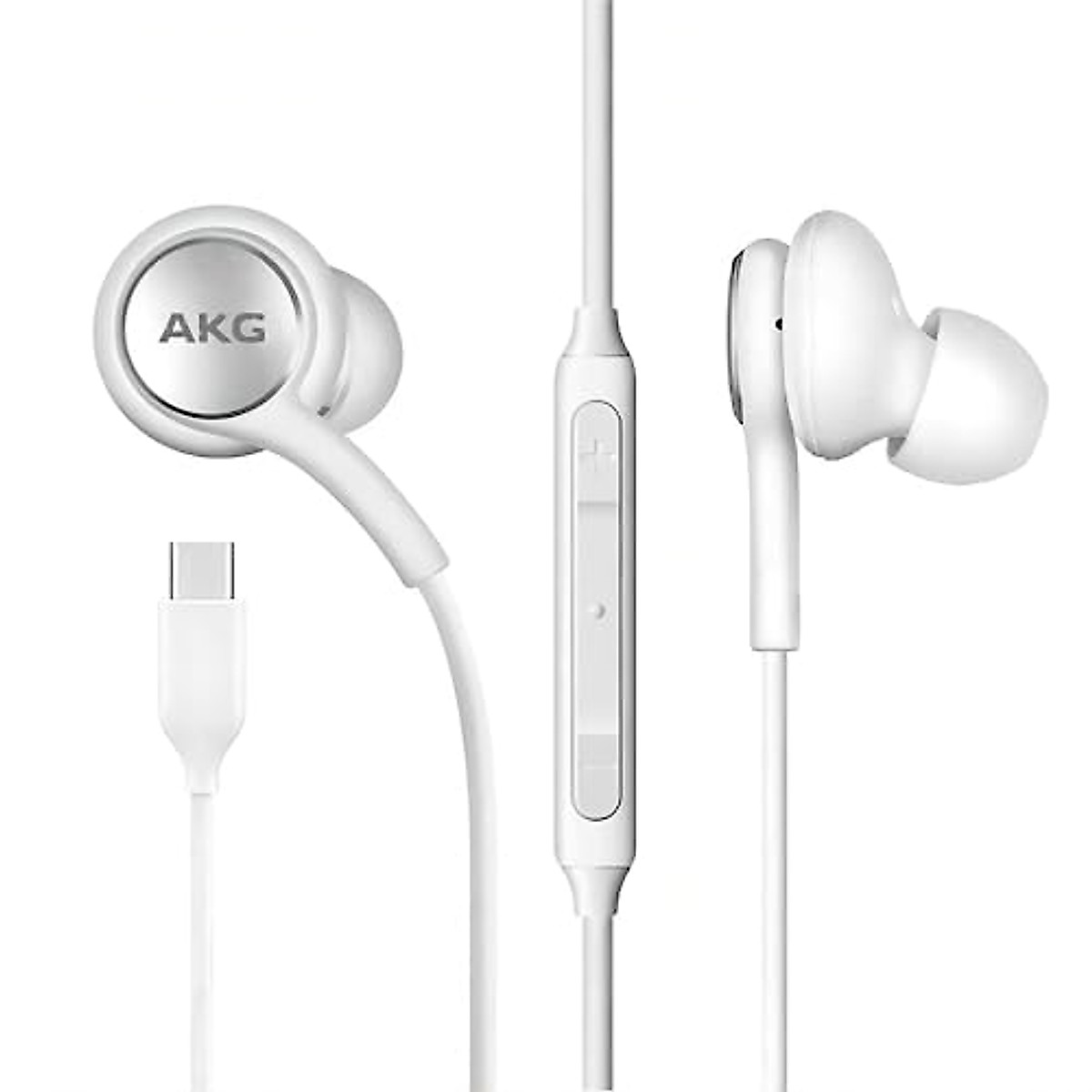 2023 New Stereo Headphones for Samsung Galaxy S23 Ultra Galaxy S22 Ultra S21 Ultra S20 Ultra, Galaxy Note 10+ - Designed by AKG - with Microphone and Volume Remote Control Type-C Connector - White