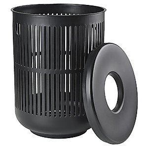 Zone Denmark Laundry Basket - Elevate Your Laundry Routine with Style and Functionality, Black 16.14x16.14x21.65 inches