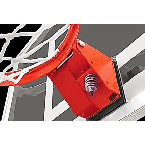Silverback 60" In-Ground Basketball System with Adjustable-Height Tempered Glass Backboard and Pro-Style Breakaway Rim
