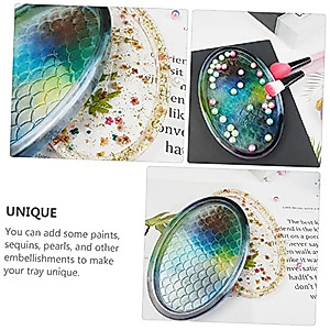 Resin Coaster Molds 1pc Pallet Mold Silicone Fruit Plate Silicone Molds for Epoxy Resin Crystal Tray Resin Tray DIY Plate Mould Dish Casting Mold Storage Tray Casting Tray Set