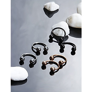 Yaalozei 20G Lip Ring Hoop Piercing Jewelry 20 Gauge Surgical Stainless Steel Septum Nose Hoop Eyebrow Lip Smiley Ring Cartilage Helix Tragus Daith Rook Earring Hoop Piercing Jewelry Men Women Silver