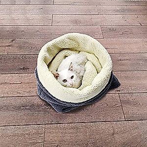 Cat Bed Cave Sleeping Bag, Pet Mat Self Warming Pad Sack for Cats and Small Dog