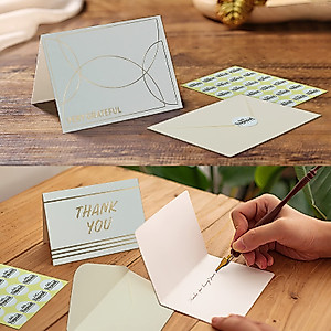 Nuposul Thank You Cards with Envelopes - 24 Blank Note Cards for All Occasion, Baby Showers,wedding, birthday party