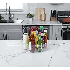 Kitchen Spaces Turntable Food Storage Organizer for Fridge and Pantry, 11.5" x 3.3", Clear