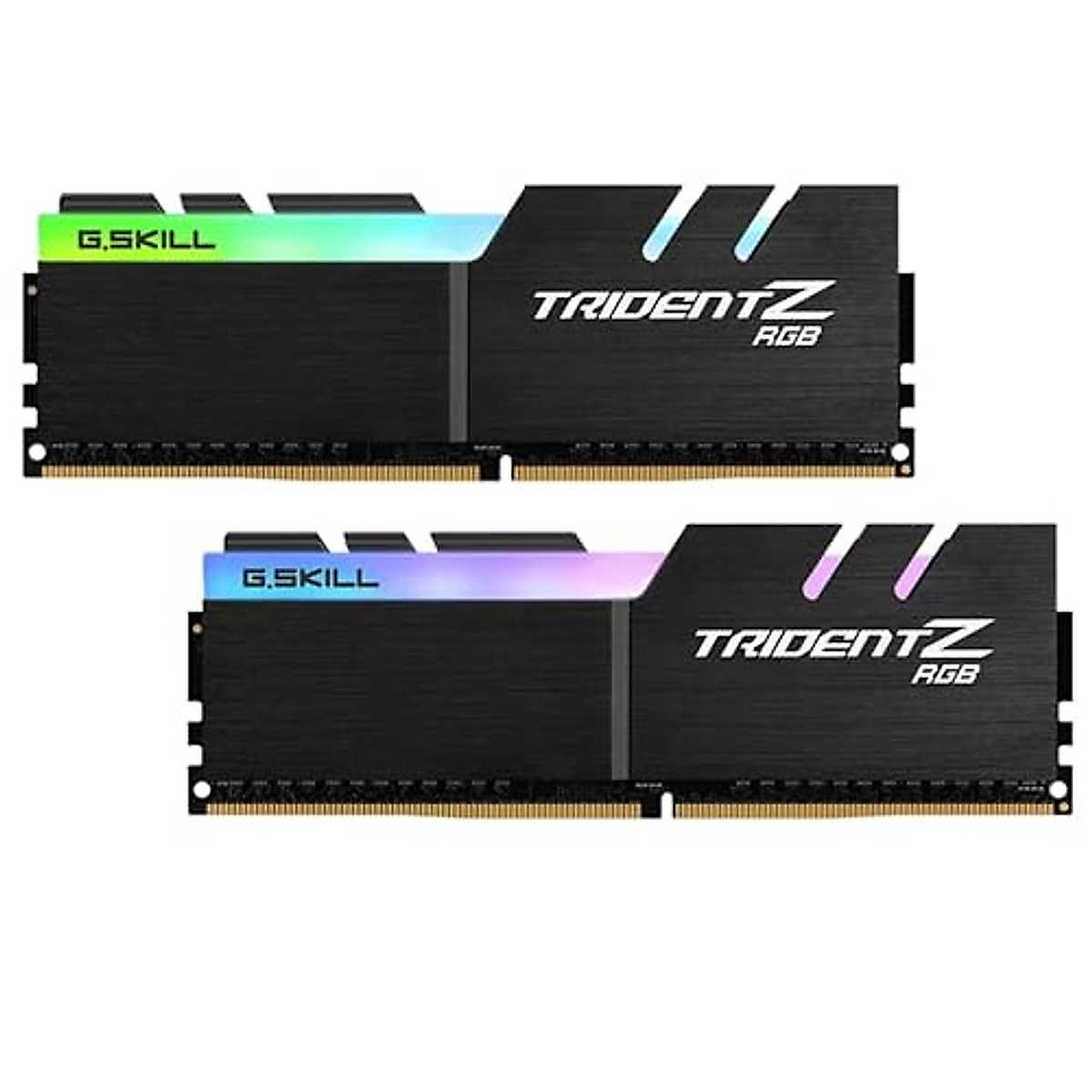 G.SKILL F4-3200C14D-16GTZR Trident Z RGB Series 16 GB (8 GB x 2) DDR4 3200 MHz PC4-25600 CL14 Dual Channel Memory Kit - Black with Full Length RGB LED Light bar