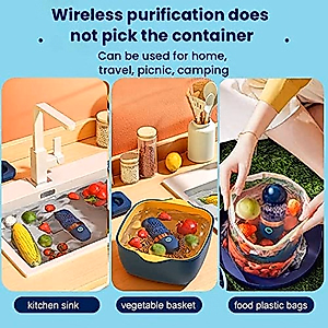 Fruit And Vegetable Washing Machine, 4400mah USB Wireless Charging Food Purifier, Portable Food Purifier, Capsule Washing Machine, Washing Fruits, Vegetables, Meat