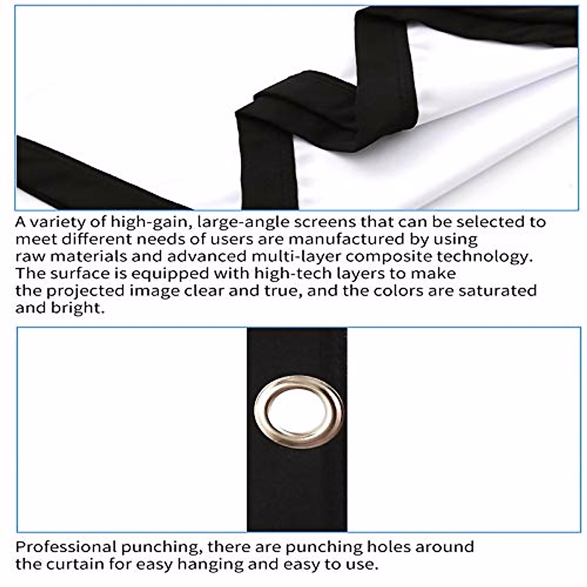 BBSJ Projector Simple Curtain 60-150 Inches Home Outdoor KTV Office Portable 3D Foldable Projections Screens ( Size : 150 inch )