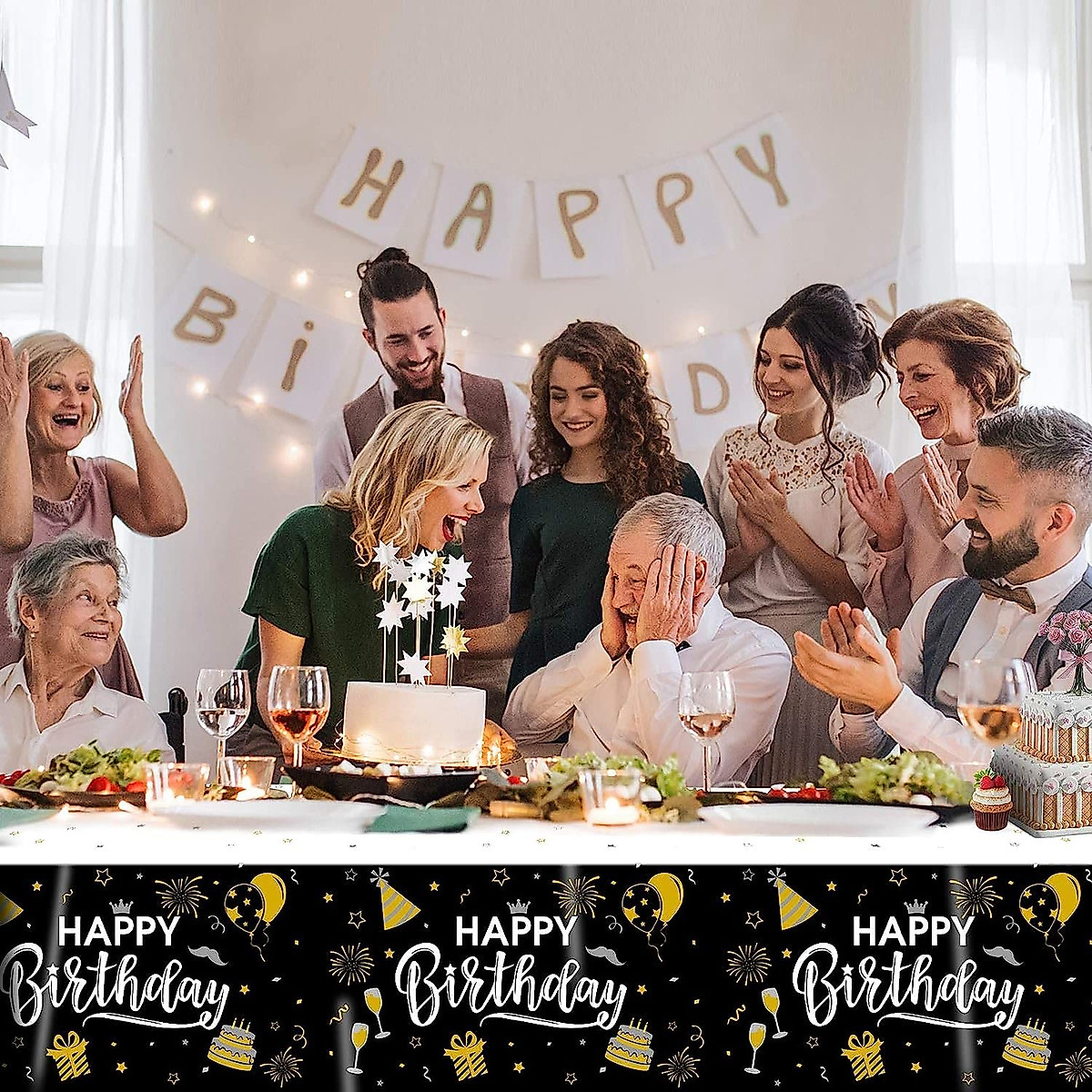 50th Birthday Theme Party Supplies,Disposable Party Tableware Sets - 50 Years Paper Plates,Napkins,Plastic Forks Knives,Tablecloths,50th Birthday Decorations for Men Women,24 Guests