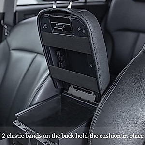 JDMCAR Center Console Cushion Compatible with Toyota Tacoma Accessories 2023 2022 2021 2020 2019 2018 2017 2016, Customized PU Leather Cover Center Console Lid Protector