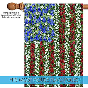 Toland Home Garden 109592 Field Of Glory Patriotic Flag 28x40 Inch Double Sided Patriotic Garden Flag for Outdoor House Flower Flag Yard Decoration