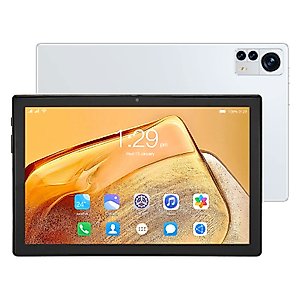 GOWENIC 10 inch Octa Core Tablet, for 11 Tablets 6GB RAM 256GB Storage, IPS HD Large Screen Tablet Computer, Dual Sim Card Slot, 4G Internet 5GWIFI, 7000mah (Silver)