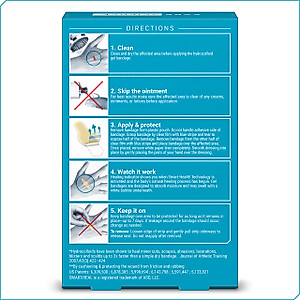 Care Science Fast Healing All-Purpose Hydrocolloid Gel Bandages, 20 ct | 100% Waterproof Seal Promotes Up to 2X Faster Healing, Reduces Scarring, for Wound Care or Blisters