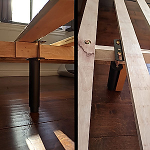 POROHOM 2PCS (7"-13.5") Adjustable Metal Bed Frame Support Legs, Bed Frame Center Slats Heavy Support Leg,Extra Durable Furniture Cabine Sofa Slats Steel Support Legs Replacement Parts