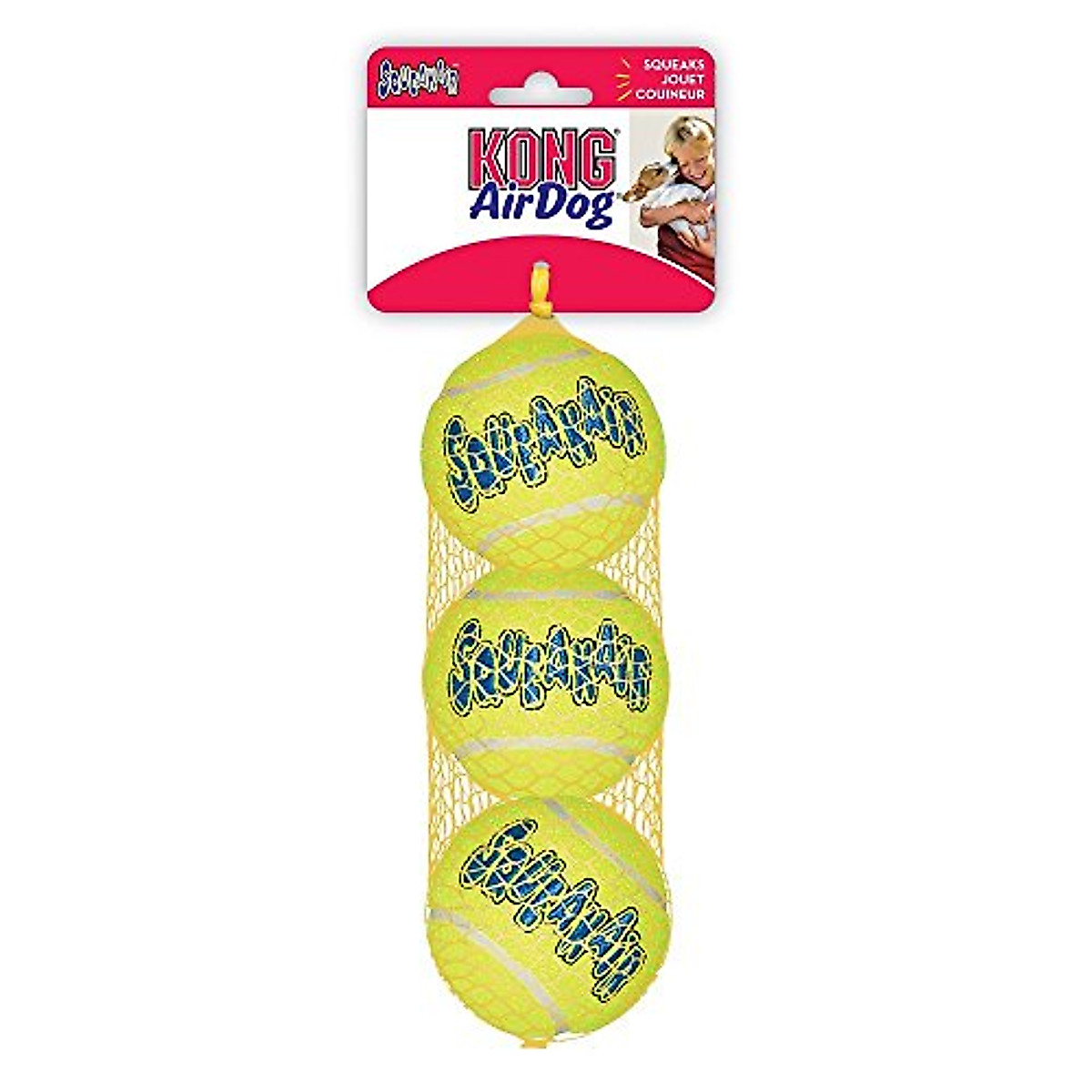 KONG Air Squeaker Tennis Balls Two Pack