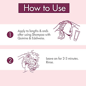 Klorane Strengthening Conditioner with Quinine and Edelweiss for Thinning Hair, Supports Thicker, Stronger, Healthier Hair, For Men and Women, Paraben, Silicone and Sulfate Free