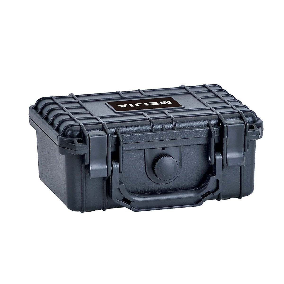MEIJIA Portable All Weather IP67 Waterproof Protective Case, Hard Case,Camera Case With Customizable Foam,Fit Use of Drones, Cameras,Equipments, 8.12”x6.56”x 3.56”, Elegant Black