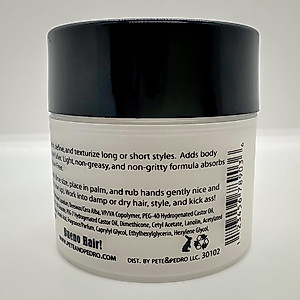 Pete & Pedro HAIR STYLING CLAY - Medium Hold, Matte Finish, Low Shine Styling Clay for Men, Ideal for Hairstyling Medium, Messy, Fine Thinning Hair Styles | Shark Tank Featured, 2 oz