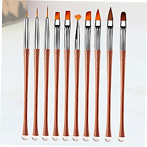 FRCOLOR 30 Pcs Nail Liner Brush Nail Art Tips Builder Nail Dotting Pen Nail Art Drawing Tools Nail Painting Tool Manicure Painting Pen rose gold suit Manicure Tool 3d Acrylic gel