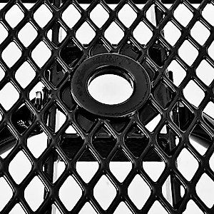 Global Industrial 4 ft. Expanded Metal Rectangular Outdoor Steel Picnic Table, Black