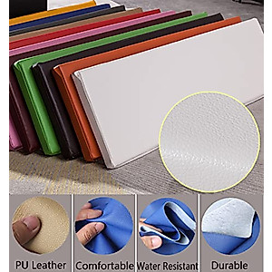 Hruile Waterproof PU Leather Seat Cushion Non-Slip Garden Long Bench Cushion Pad Mat 2 Inch Thick Seat Pad for Indoor Outdoor Patio Furniture Swing Chair,31.5x15.7x2in,Black