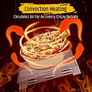 Razorri Comodo Outdoor Gas Pizza Oven Stainless Steel, 2-in-1 Portable Propane Fire Griller and Pizza Maker with 12 Inch Cordierite Baking Pizza Stone, Thermometer for BBQ, Camping, Backyard, Picnics