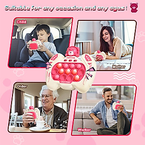 SuperMomo Upgraded Pop Fidget Kids Games Toys 13Pcs Buttons, Handheld Game for Kids 3-8, Fast Push Machine, Bubble Stress Pop Light Up Game, Birthday Gifts for 3-12 Year Old Boys, Girls, Teens - Red