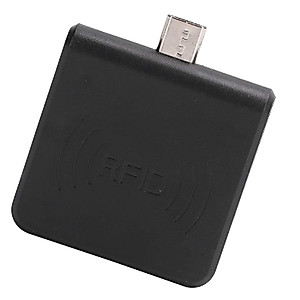 Portable Phone UHF RFID Handheld Writer and Reader, High Frequency ID Reader for Smartphone With Micro USB (Black)