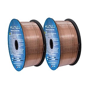 KUNWU ER70S-6 MIG Welding Wire .040 Inch - 2 Lb x 2 Pack Carbon Steel Solid Welding Wire Spools (0.040 Inch (1.0mm), 2 Lb. x 2 Spools)