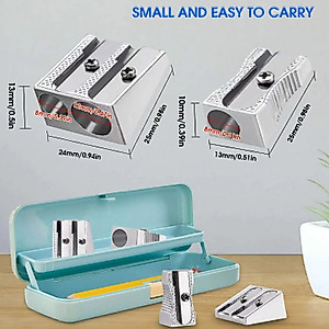 OFiSEXPT 4pcs Colored Pencil Sharpener, Manual Pencil Sharpener Dual Holes, for Kids Adults Students School Class Home Office