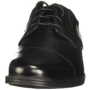 Clarks mens Whiddon Cap Oxford, Black Leather, 14 US