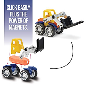 Play Brainy Magnetic Toy Cars Set for Boys and Girls - Brilliant Educational Toys for Toddlers and Preschoolers - Montessori Toy is Load of Fun & Helps with Developmental Skills - 42 Piece Set