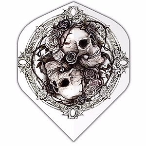 US Darts 3 Sets (9 Flights) Alchemy DIOSCURI (Skulls) Standard Dart Flights - Ex-Tough (100 Micron)