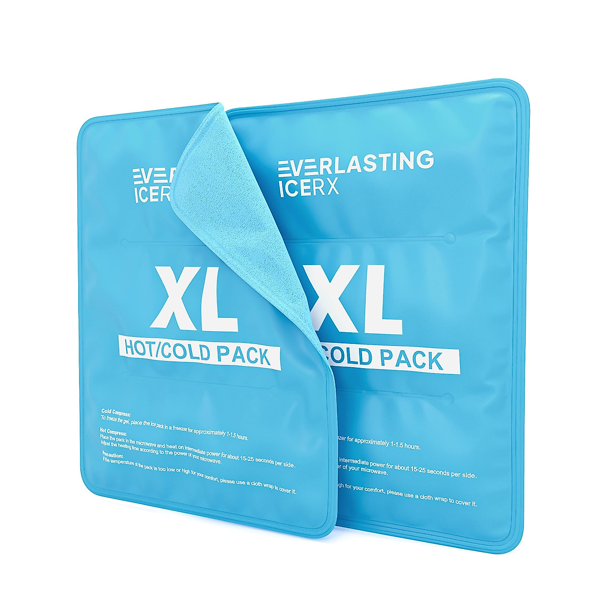 Reusable Ice Pack for Injuries | 11" x 14.5" - 2 Pack XL | Hot & Cold Pack | Large Ice Pack for Back Pain Relief, Soft Ice Packs Reusable, Flexible When Frozen