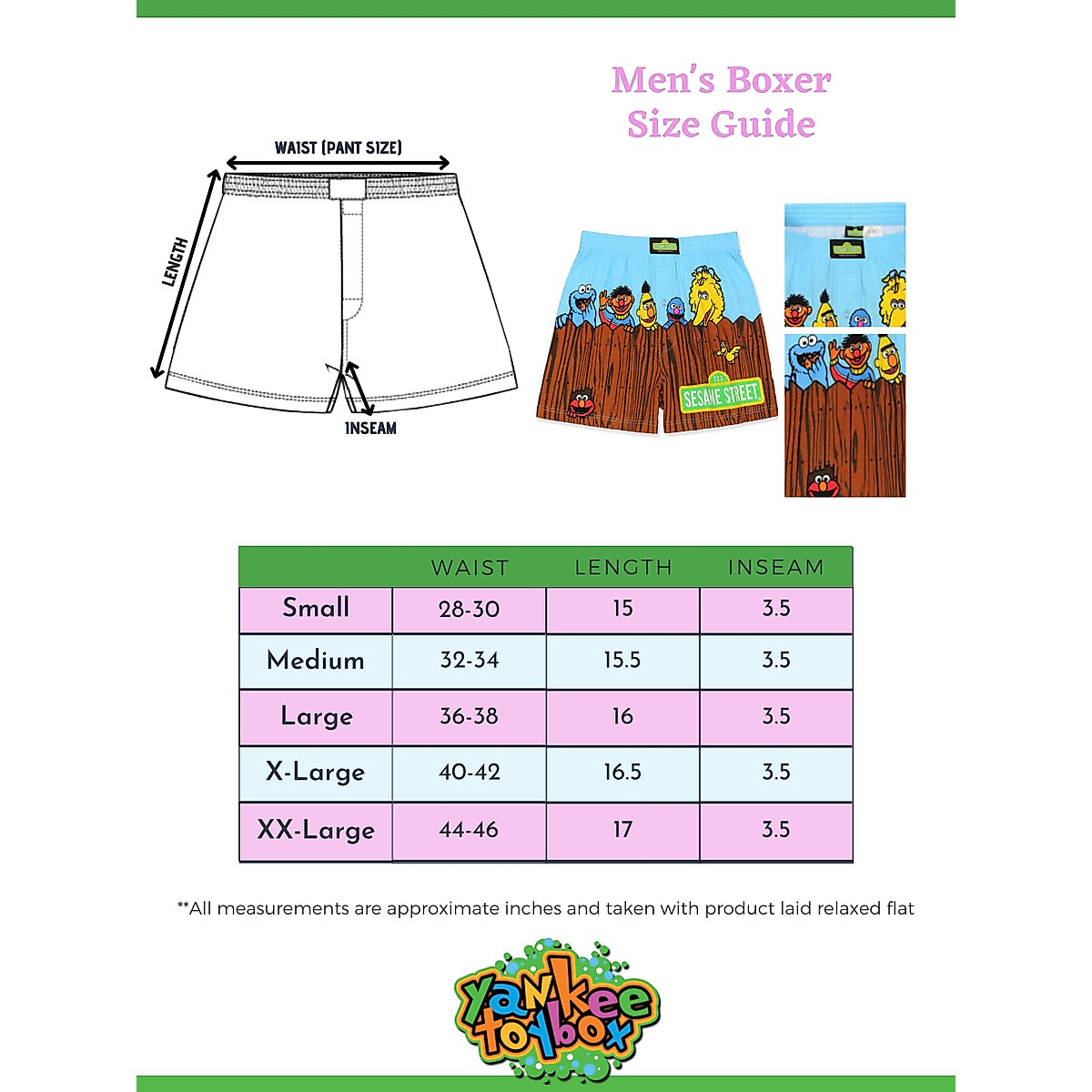 Sesame Street Elmo Cookie Monster Men's Button Fly Boxer Lounge Shorts (Medium, Multicolor)