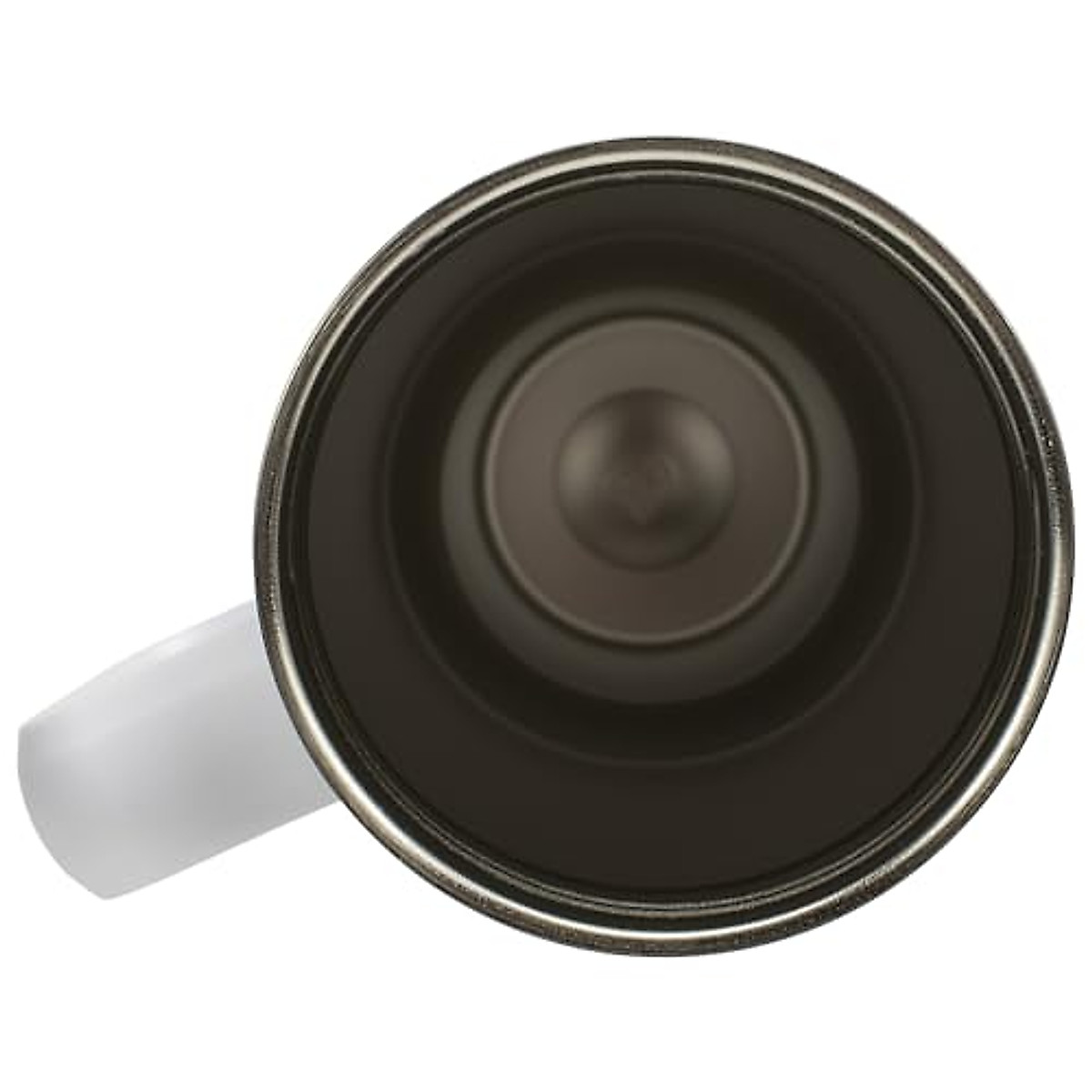 Elanze Designs Giraffe Growing Wildflower Animal Floral Motif 40 Oz. Stainless Steel Water Bottle Coffee Mug, Spill & Leak Resistant, Travel Tumbler with Handle, Lid & Straw, White Shimmer