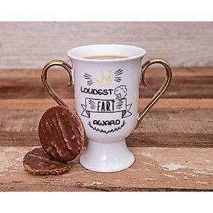 Boxer Gifts Loudest Fart Award Trophy Mug | Funny Gag Joke Gifts For Dad Husband Boyfriend