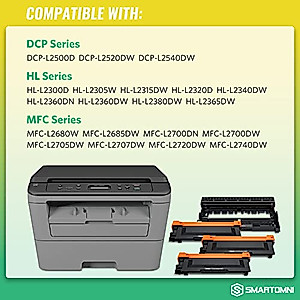 S SMARTOMNI DR630 DR-630 Compatible Toner Cartridge Replacement for Brother TN660 TN630 use for Brother DCP-L2500D L2305W HL-L2300D L2360DN MFC-L2680W L2705DW L2740DW(1 Drum with 3 Toner)