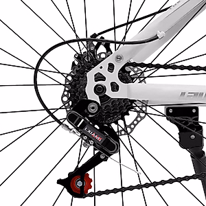 RENVIERY 26" Mountain Bikes,21-Speed Bike Adult/Youth Mountainbike,Carbon Steel Foldable Bike Bicycle,Double Disc Brakes