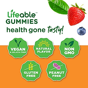 Lifeable Phosphatidylserine (PS) Kids + Magnesium Kids, Gummies Bundle - Great Tasting, Vitamin Supplement, Gluten Free, GMO Free, Chewable Gummy