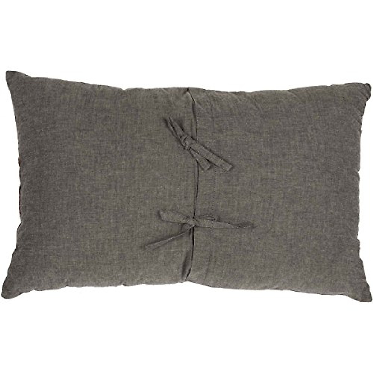 VHC Brands Rustic & Lodge Pillows & Throws-Cumberland Applique Moose 14" x 22" Pillow, 14x22, Pewter Grey