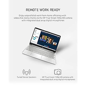 HP 15 Laptop, AMD Ryzen 3 3250U Processor, 8 GB RAM, 256 GB SSD Storage, 15.6-inch HD Micro-edge Display, Windows 10 Home, Long-Lasting Battery, HP Fast Charge, 720p Webcam (15-ef1021nr, 2020)