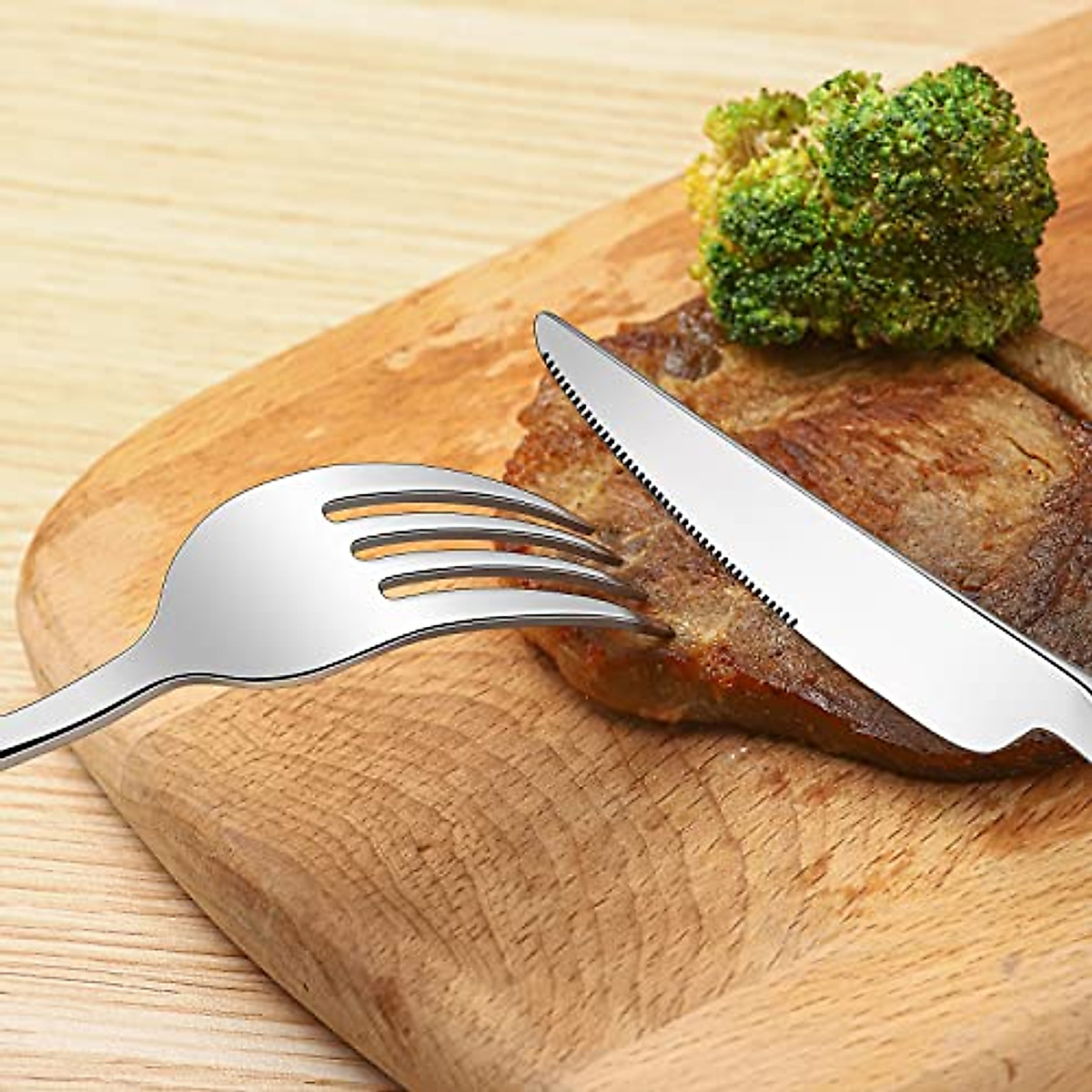 40-piece Silverware Set for 8, Stainless Steel Flatware Cutlery Set, Kitchen Utensil Tableware sets Include Spoon, Fork & Knife for Home, Dishwasher Safe