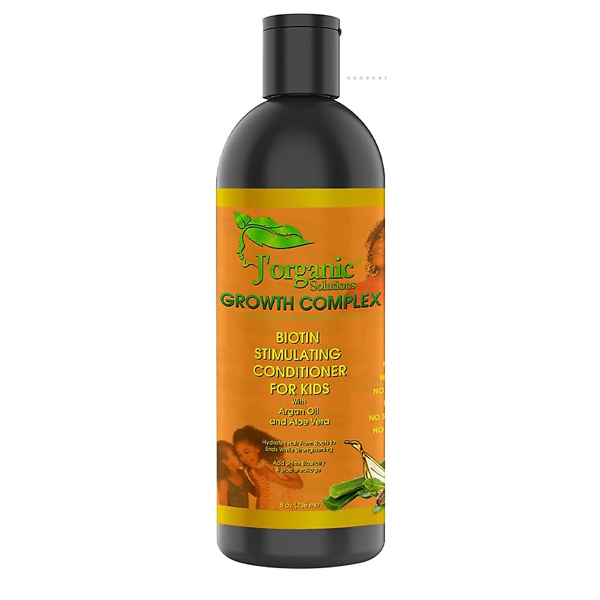 J'Organic Solutions Kid's Biotin Growth Stimulating Conditioner (8oz with Argan Oil, Aloa Vera & more)