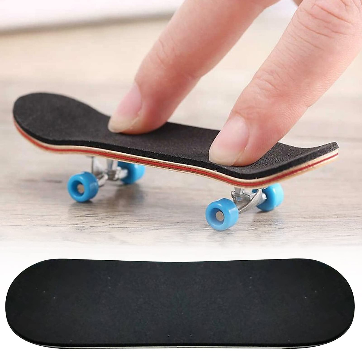 Kumprohu Fingerboard Grip Tape - 30x100mm Black Fingerboard Foam Grip Tape | Non-Slip Skateboard Foam Tape Stickers Adhesive Finger Board Tape for Most Fingerboards