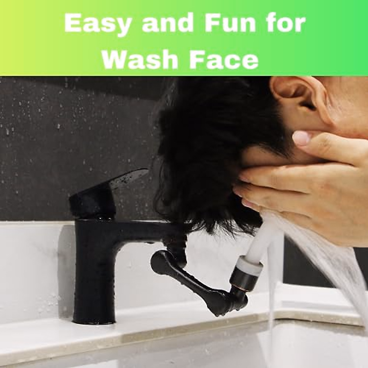 1080°Free Rotating Faucet Extender(, Universal Swivel Robotic Arm Swivel Extension Faucet Aerator with 2 Water Outlet Modes,Brass Faucet Attachment for Kitchen Bathroom Sink(Oil Rubbed Bronze)