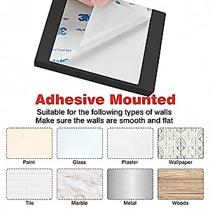 Pine Wood Small Floating Shelves for Wall,4 Inches Display Ledges Adhesive Strips Installation Mini Hanging Shelves for Small Decor, Invisible Brackets for Bedroom Living Room Bathroom, 4-Pack